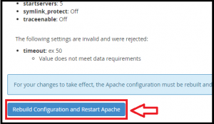 How to configure the Apache Timeout directive via WHM
