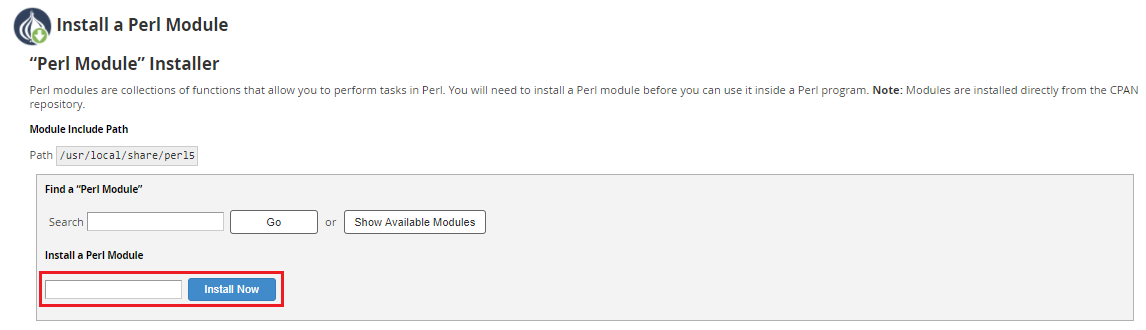 Installation Of A Perl Module In Whm