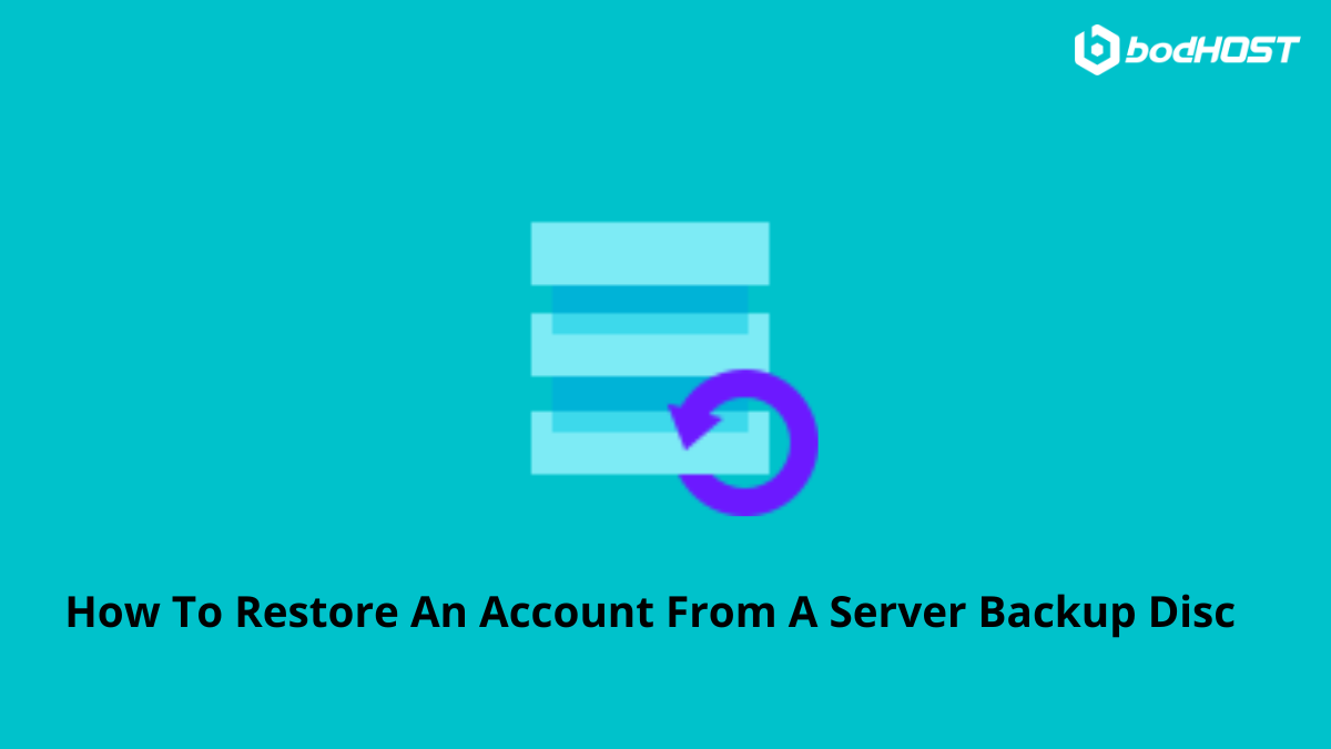 How to restore an account from a server backup disc