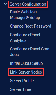 How to use Link Server Nodes in WHM to start connections